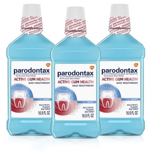 Parodontax Active Gum Health Mint Rinse Mouthwash - 16.9 Fl Oz/3ct : Target
