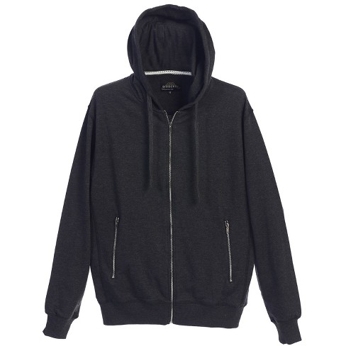 Gioberti Men's Full Zip Up Hoodie With Metal Zipper Pockets, Heather ...