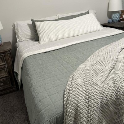 Full/queen Heavyweight Linen Blend Quilt White - Casaluna™ : Target