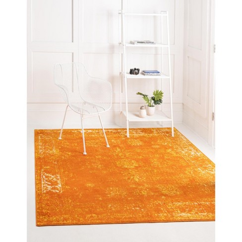 Unique Loom 8' 0 X 8' 0 Sofia Casino Orange Area Rug : Target