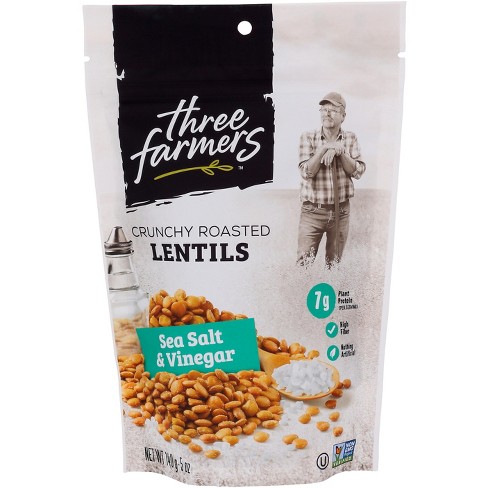Three Farmers Food Inc Snack Lentil Sea Salt And Vinegar - Case Of 6 ...
