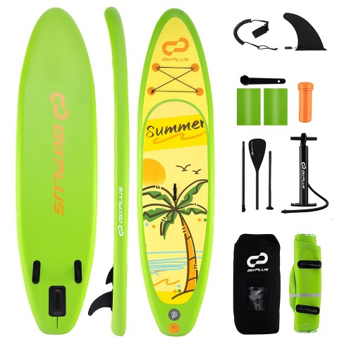 Costway Small Inflatable Sup Board, Portable Paddle Board With 5d Rings ...