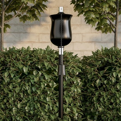 Nature Spring 45" Adjustable Black Metal Flame Torch Lamp : Target