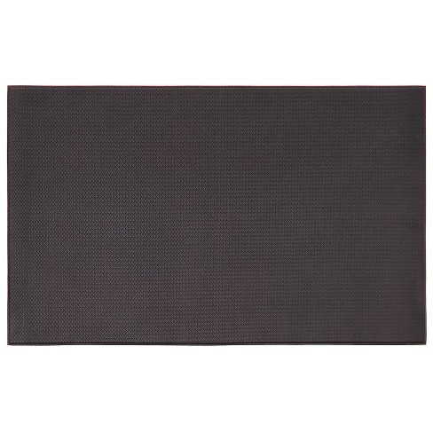 The Lakeside Collection Solid Color Kitchen Accent Rug Black : Target