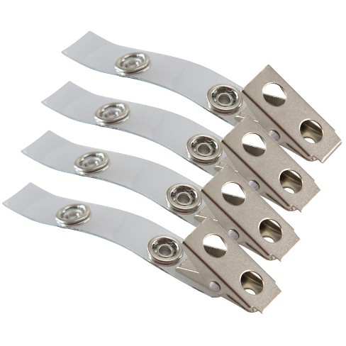 Sicurix Button Id Badge Strap Clips, 25 Per Pack, 4 Packs : Target