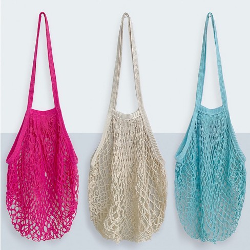 Wrapables Cotton Mesh Net Shopping Bag, Grocery Bag For Vegetables ...