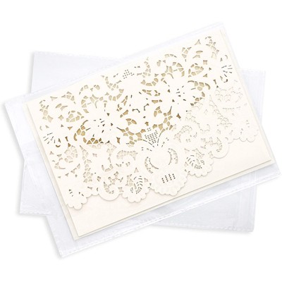 Juvale 300 Pack Clear Greeting Card Sleeves, Transparent Envelopes For ...