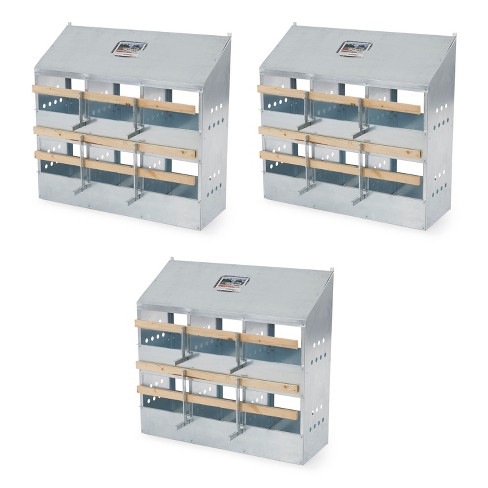 Brower 406b Galvanized Steel 6 Hole, 30 Bird Outdoor Poultry Nest ...
