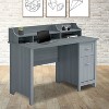 Classic Office Desk With Storage Gray - Techni Mobili : Target