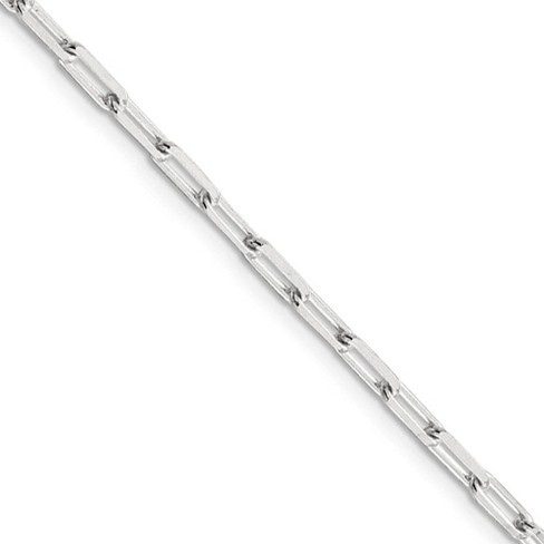 Black Bow Jewelry 3.25mm Sterling Silver Solid Elongated Cable Chain ...