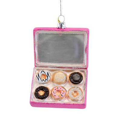 4.0 Inch Pink Box Of Donuts Ornament Food Sweets Tree Ornaments : Target