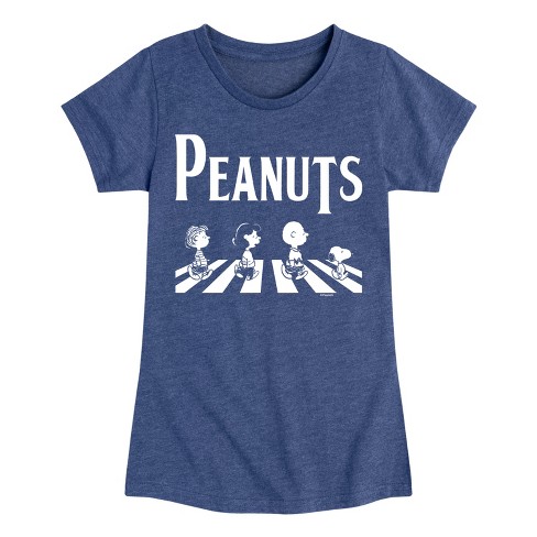 Girls' Peanuts Peanuts Crossing Road Fitted Short Sleeve Graphic T ...