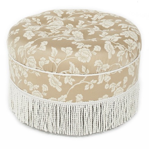 Nicbex Modern 24" Round Ottoman Upholstered Footstools With Button ...