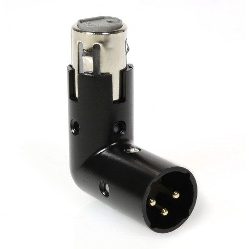 Lyxpro Adjustable Xlr Right Angle Adapter, Male & Female Connector : Target