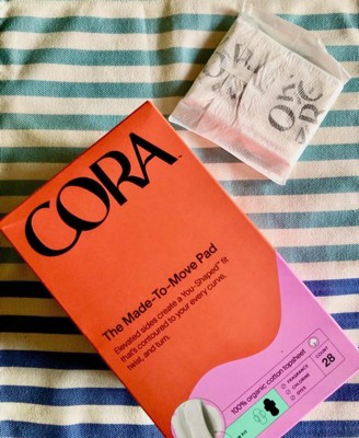 Cora Made-to-move Super Pads With Wings Organic Cotton Topsheet Ultra Thin - Super Absorbency ...