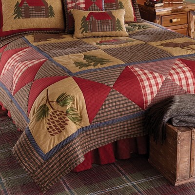 Park Designs Red Sturbridge Patch King Sham Star : Target