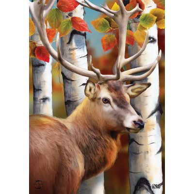 Forest Deer Fall House Flag Autumn Leaves 28" X 40" Briarwood Lane : Target