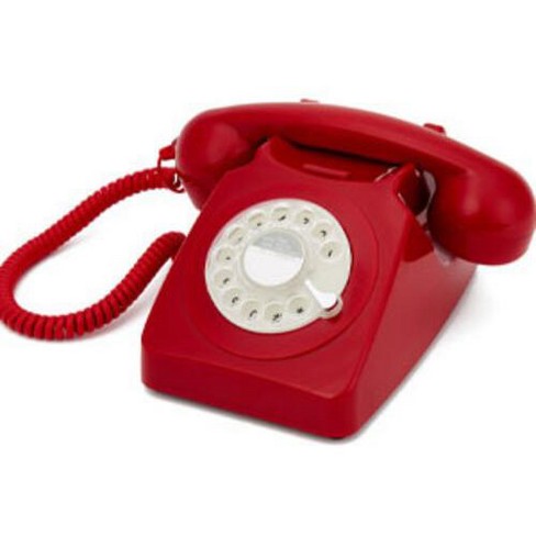 Gpo - Gpo Retro Gpo746rrd 746 Desktop Rotary Dial Telephone - Red : Target