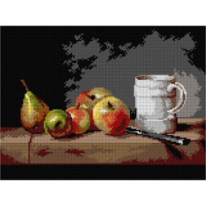 Orchidea Gobelin canvas for halfstitch without yarn Still Life with a ...