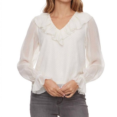 Women's Kenley Ruffled Cuff Blouse - Flags & Anthem S : Target