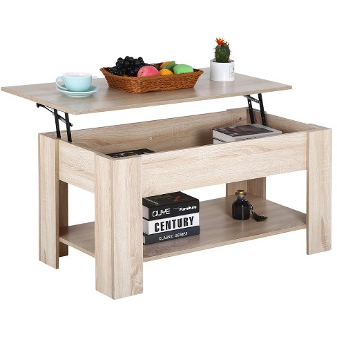 Fdw Coffee Tables With Hidden Compartment And Storage Shelf Wooden Lift ...