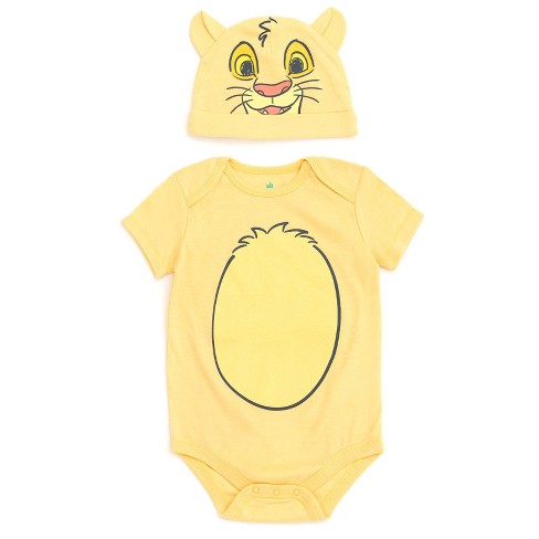 Disney Lion King Simba Newborn Baby Boys Cosplay Bodysuit And Hat Set ...
