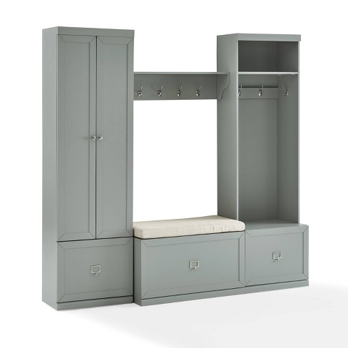 4pc Harper Entryway Set With Bench, Shelf, Hall Tree And Pantry Closet ...