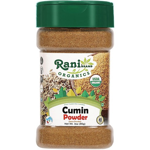 Organic Cumin (jeera) Ground Seeds - 3oz (85g) - Rani Brand Authentic ...