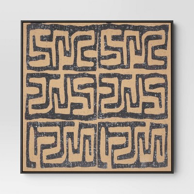 24" X 30" Colorful Collage By Amira Rahim Framed Wall Canvas ...