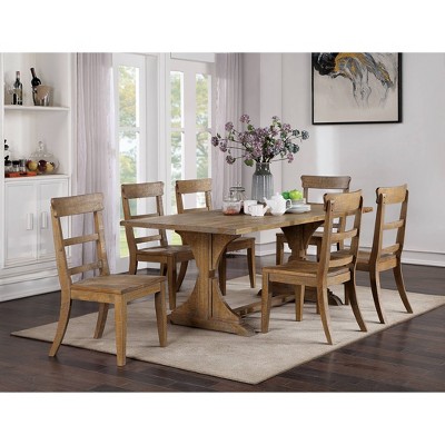 76" Strasbourg Rectangular Dining Table Antique Black - Homes: Inside + Out: Solid Wood, Trestle ...
