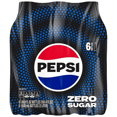 Pepsi Zero Sugar Soda - 6pk/16.9 Fl Oz Bottles : Target