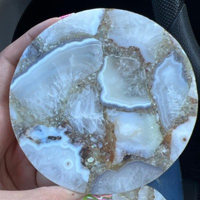 4pk Stone Salt Agate Coasters - Threshold™ : Target