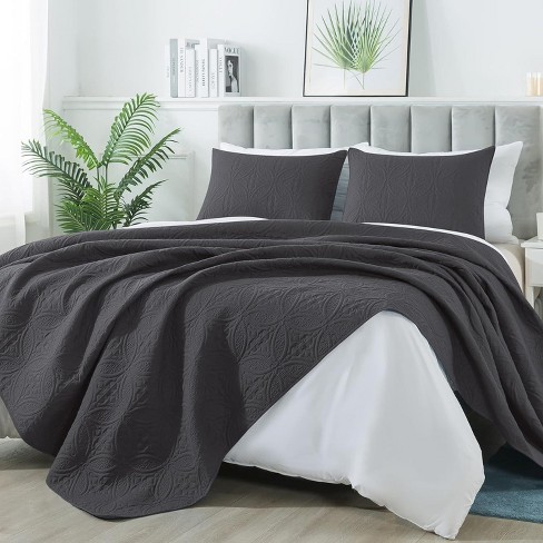 Hyleory Quilt Set Full/queen Size - Soft Lightweight Quilts Reversible ...