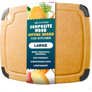 Dishwasher Safe Composite Wood Cutting Board with Non-Slip Feet & Juice ...
