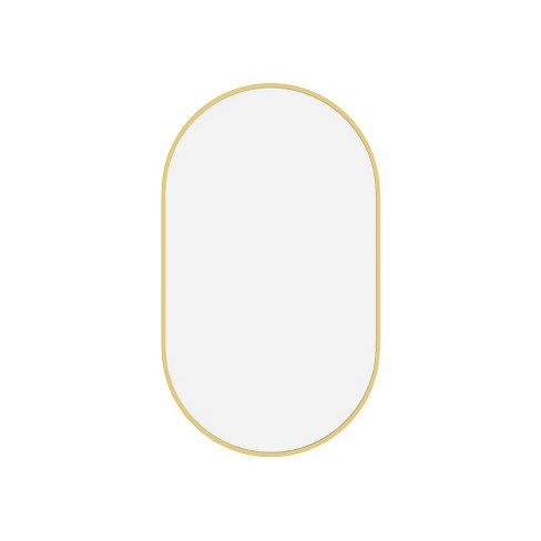 Homlux Oval Wall Mounted Mirror 20"x36", Gold : Target