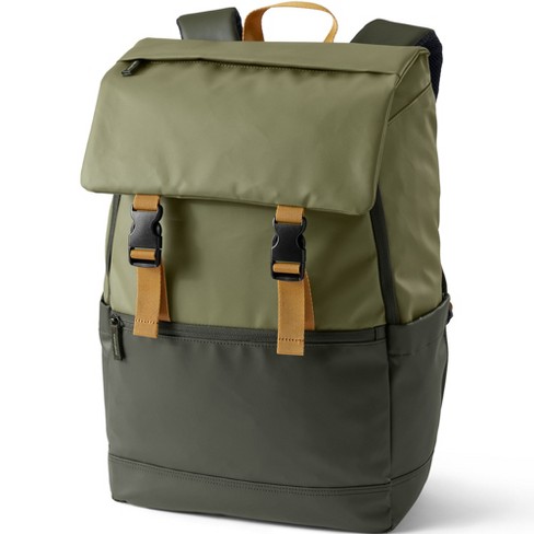 Lands' End Kids Flap Front Backpack - - Vintage Olive Colorblock : Target