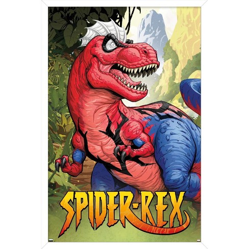 Trends International Marvel Spider-rex - Portrait Framed Wall Poster ...