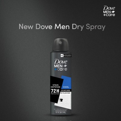 Dove Men+care 72-hour Stain Defense Dry Spray Antiperspirant ...