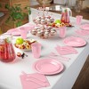 Crown Display 350 Piece Pink Color Disposable Plastic Dinnerware Party Set- Serves 50 : Target