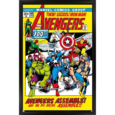 Trends International Marvel Comics Avengers #100 Framed Wall Poster ...