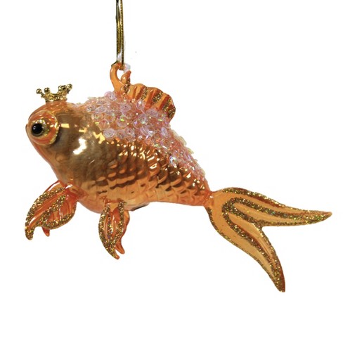 Holiday Ornament Fanciful Goldfish - 1 Glass Ornament 3.00 Inches - Pet ...