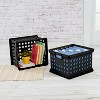 Storage Crate Black - Room Essentials™: Plastic Stackable Utility Bin ...