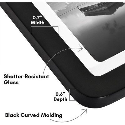 Americanflat Curved Corner Photo Frame With Mat & Shatter-resistant ...
