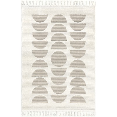 Nuloom Marissa High/low Diamond Tassel Area Rug 8x10, Ivory : Target