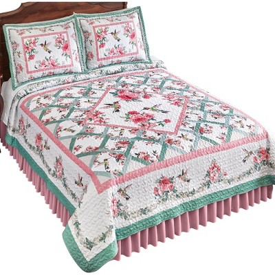 Collections Etc Cardinal & Chickadee Winter Bird Quilt King Burgundy ...