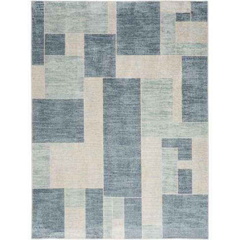 Nourison Astra Machine Washable Contemporary Color Block Indoor Rug ...