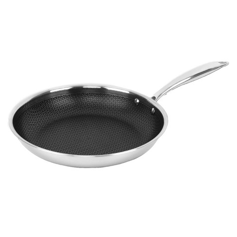 Brentwood 3-ply Hybrid Non-stick Stainless Steel Induction-ready Frying ...