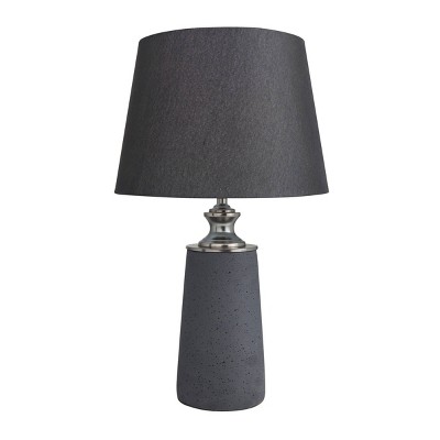 Modern Cement Table Lamp Black - Olivia & May: 23.6" Ceramic, Linen ...