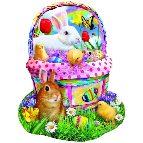 Sunsout Bunny's Easter Basket 1000 Pc Special Shape Easter Jigsaw ...