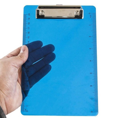 Jam Paper 6" X 9" Small Plastic Memo Clipboards With Low Profile Metal ...
